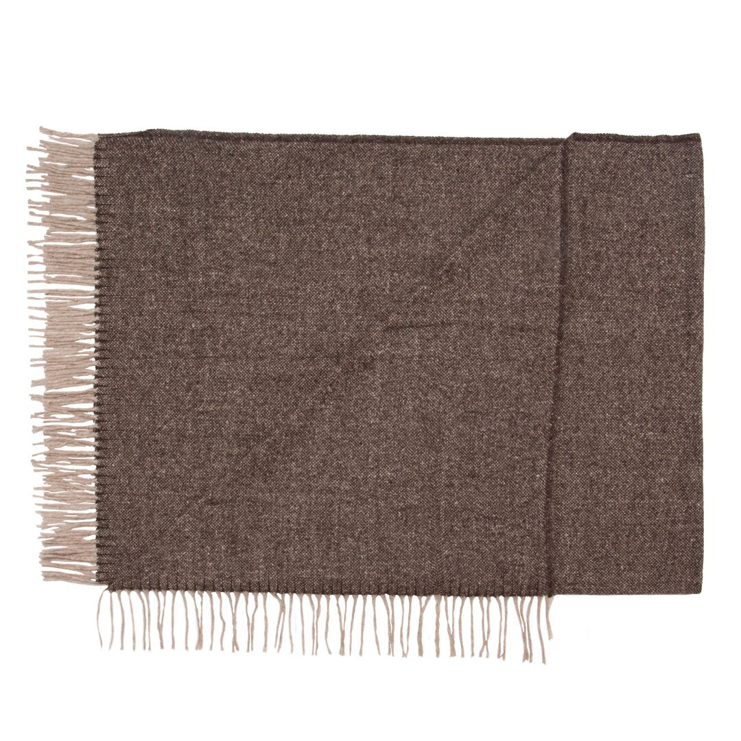 Woolee Throw with Sheep’s Wool Brown - Woolville.com
