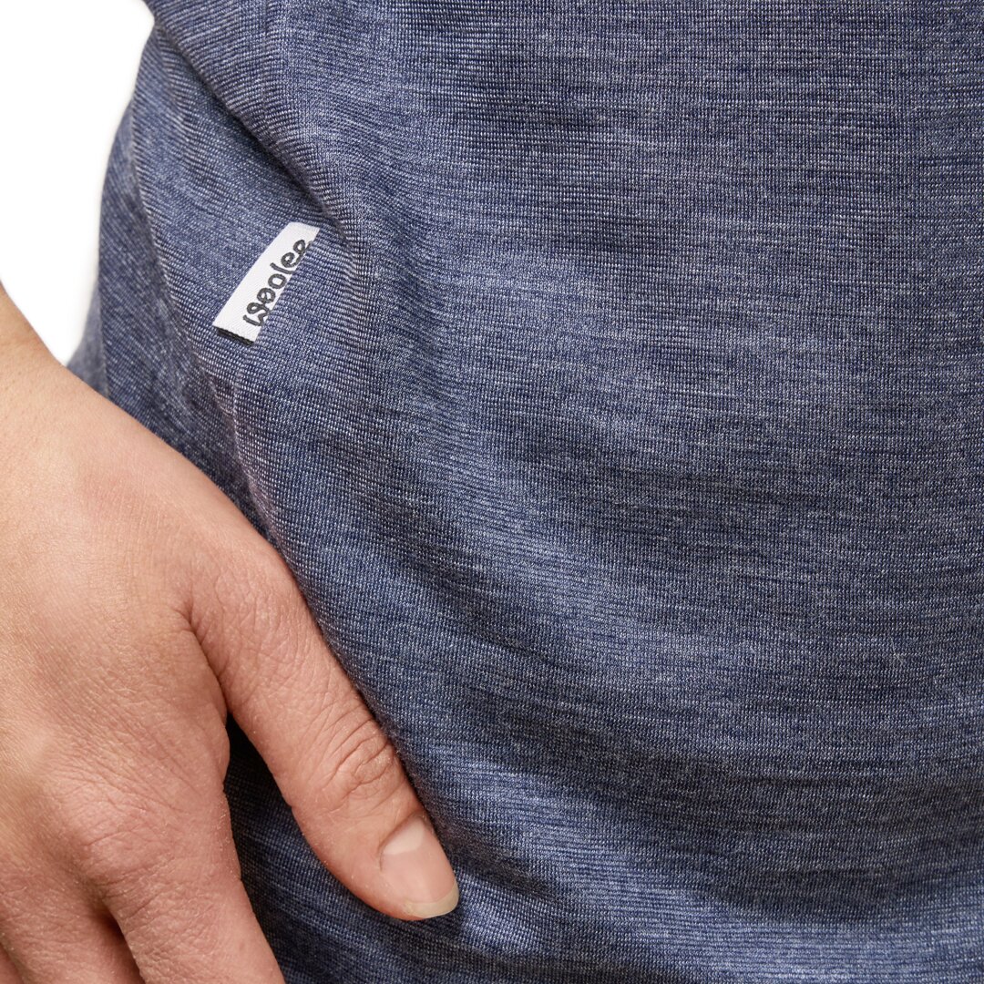 Women's Woolee T-shirt with combination of Merino wool and Tencel blue ...