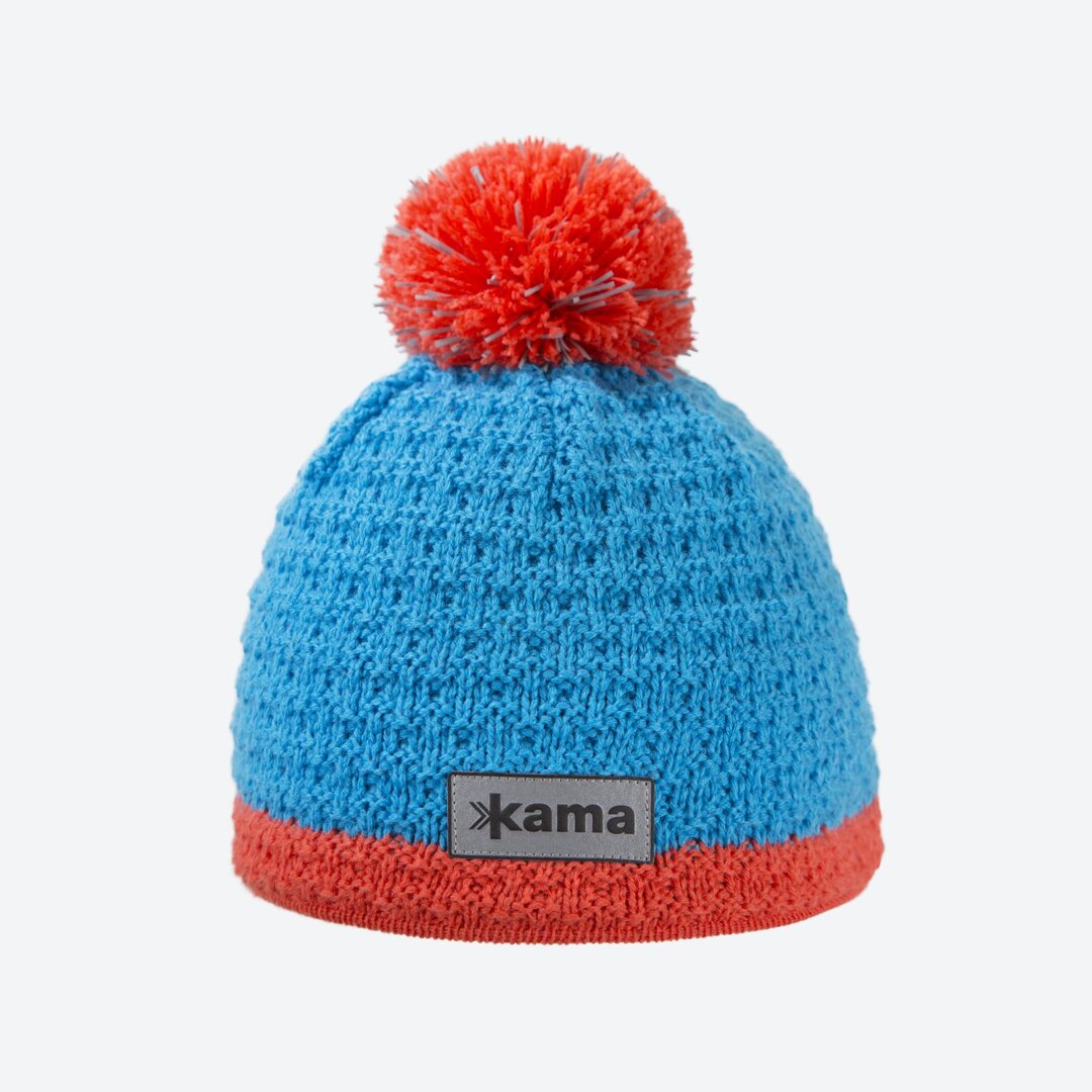 Kids knitted merino cap KAMA B71 - Dark Gray - Woolville.com