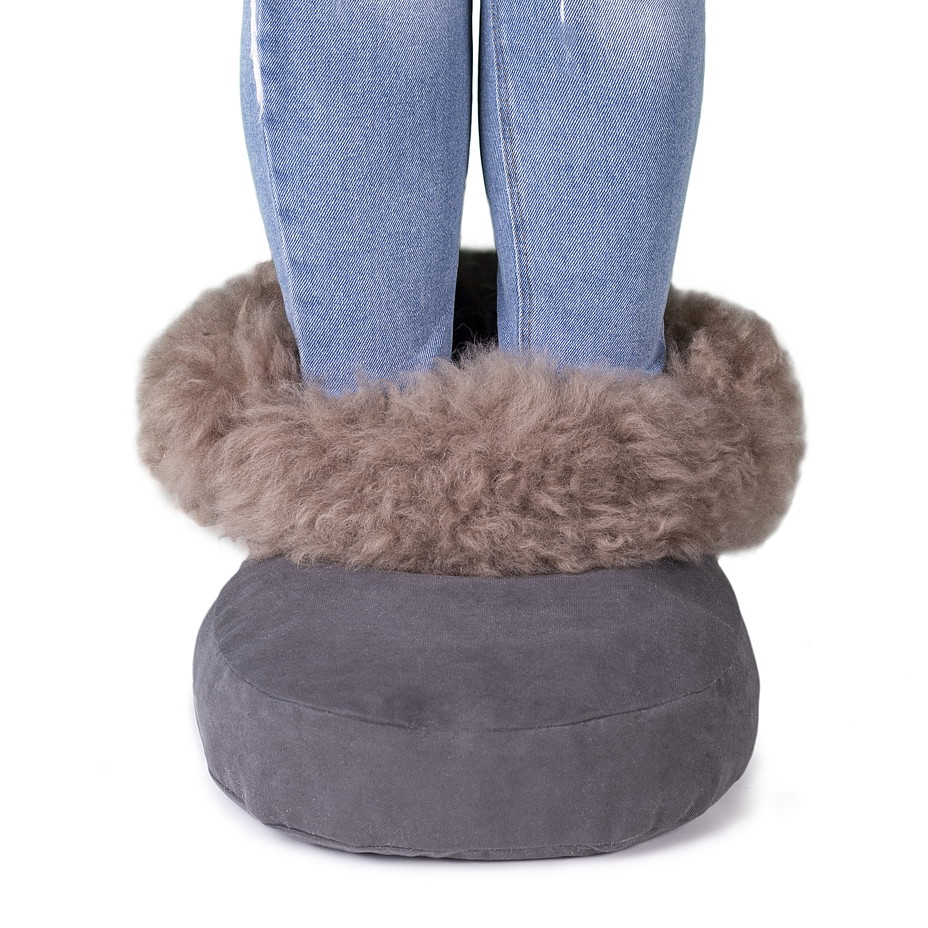 Wool foot warmer- Brown - Woolville.com
