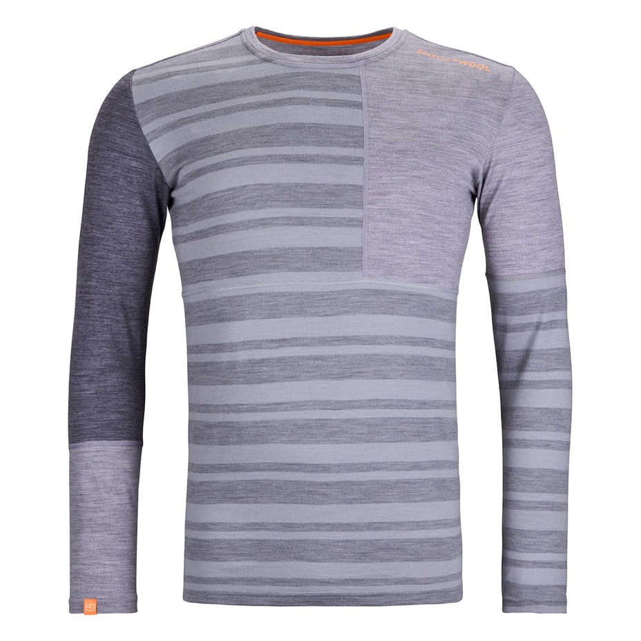 Pánské Merino triko 185 Rock'n'Wool Long Sleeve Ortovox Grey Blend ...