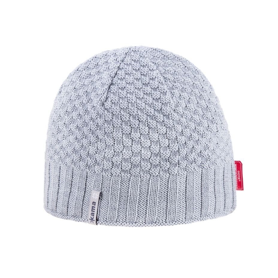Knitted merino cap KAMA AW63 - Gray - Woolville.com