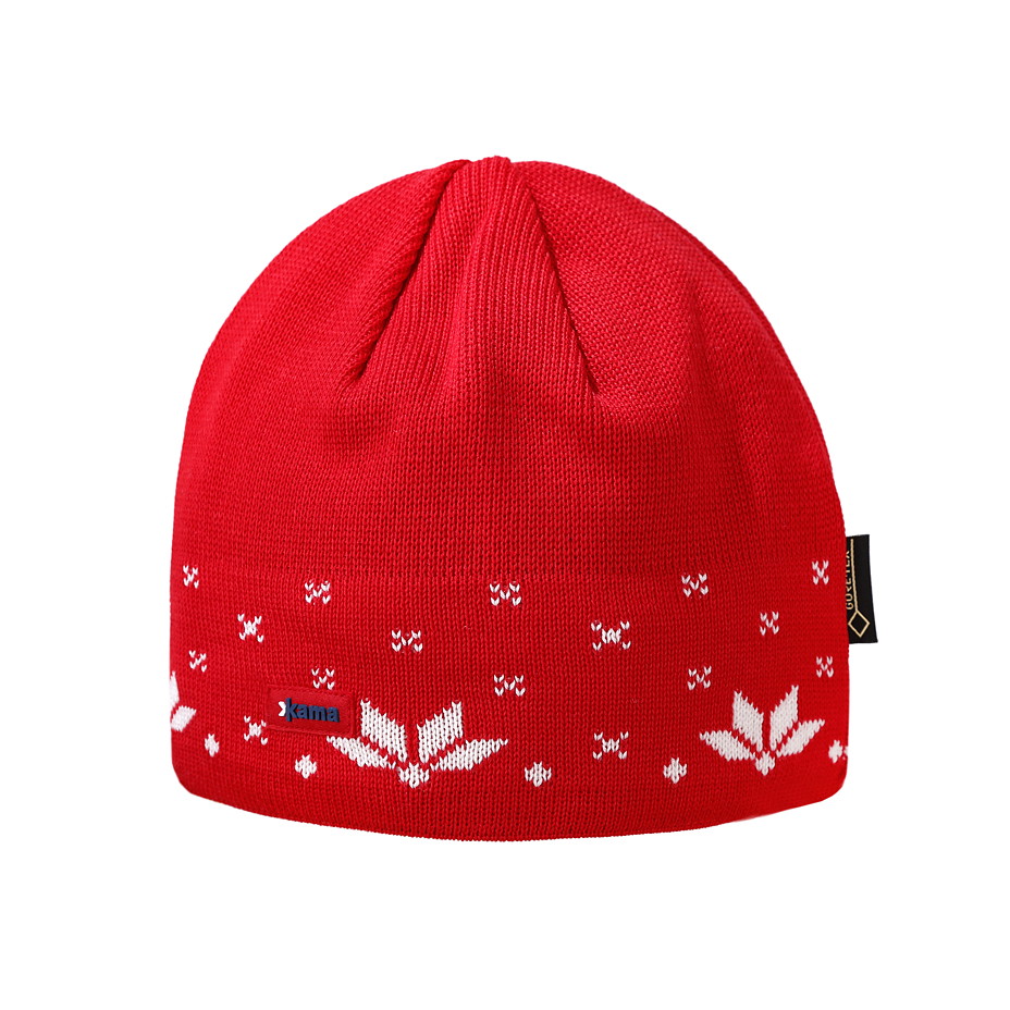 Knitted Merino hat KAMA AG21 - Red - Woolville.com