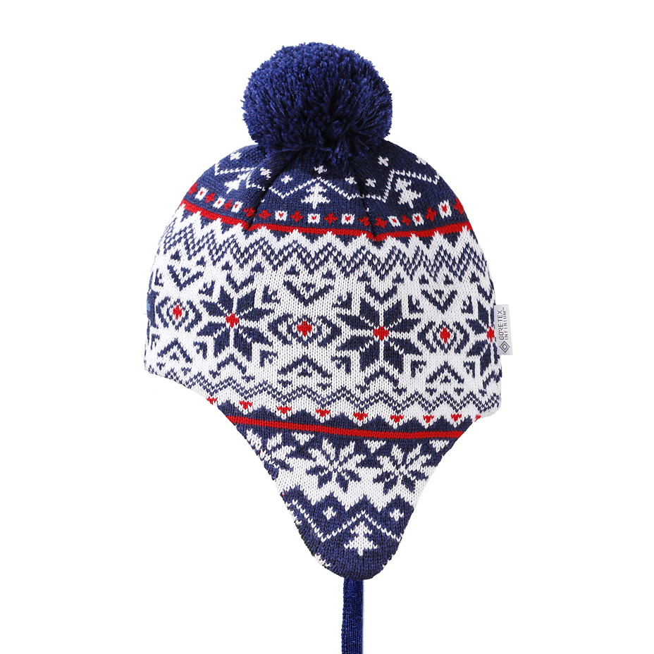 Kid's Knitted Merino Cap KAMA BW22 - Dark Blue / Navy - Woolville.com