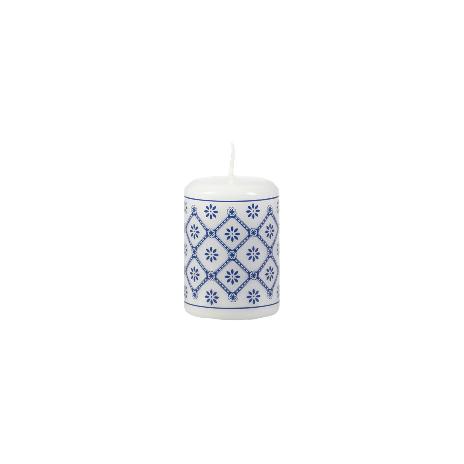 Small Pillar Candle Blueprint White - Woolville.com